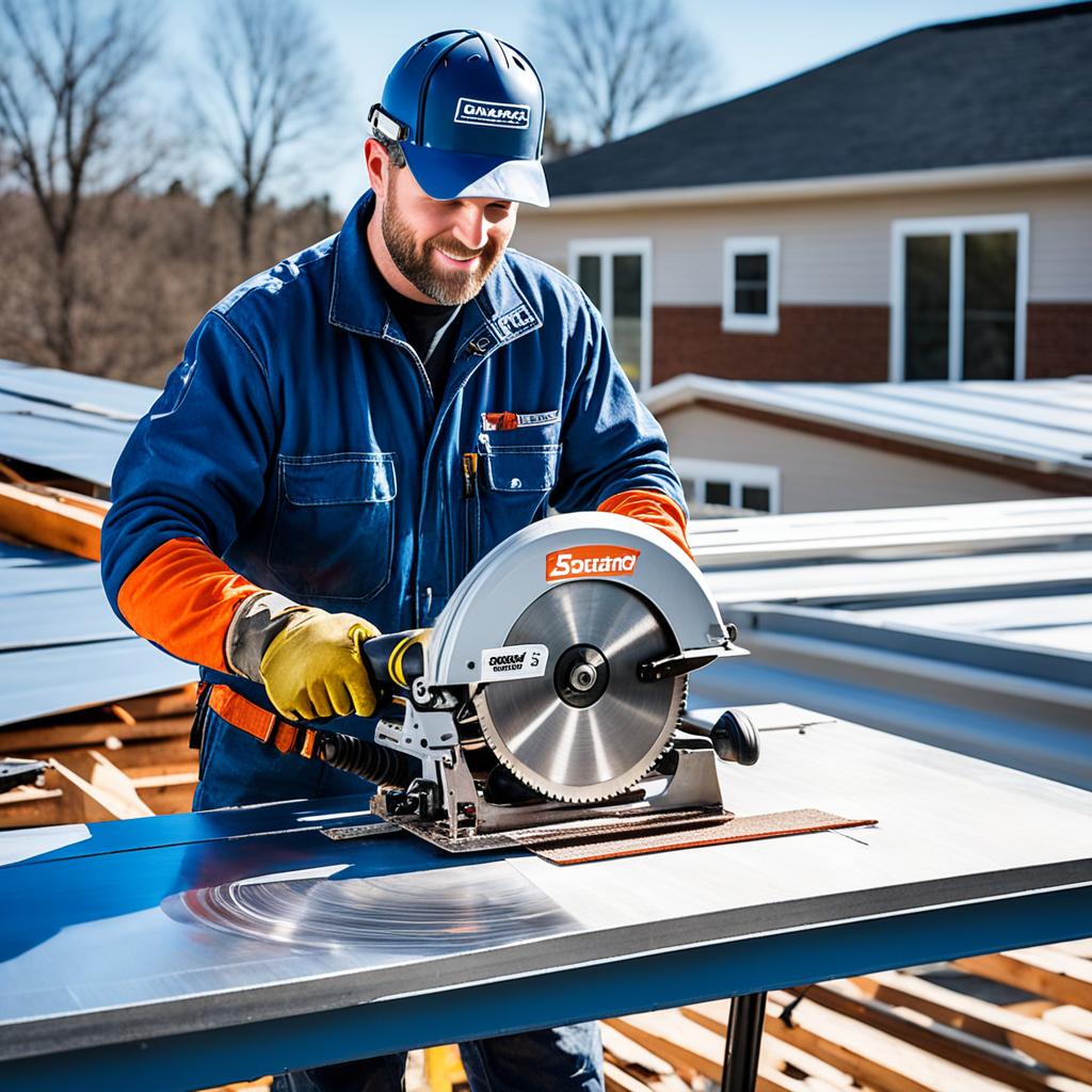 Cutting Metal Roofing with Circular Saw Guide